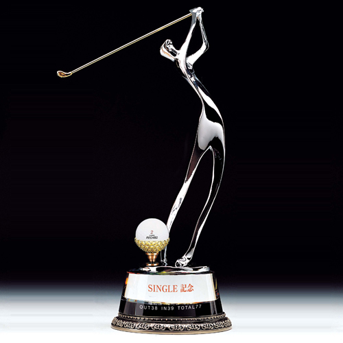 Sk36 크롬트로피싱글패 홀인원패 이글패 싱글트로피 골프상패 골퍼형상 트로피제작 골프기념패